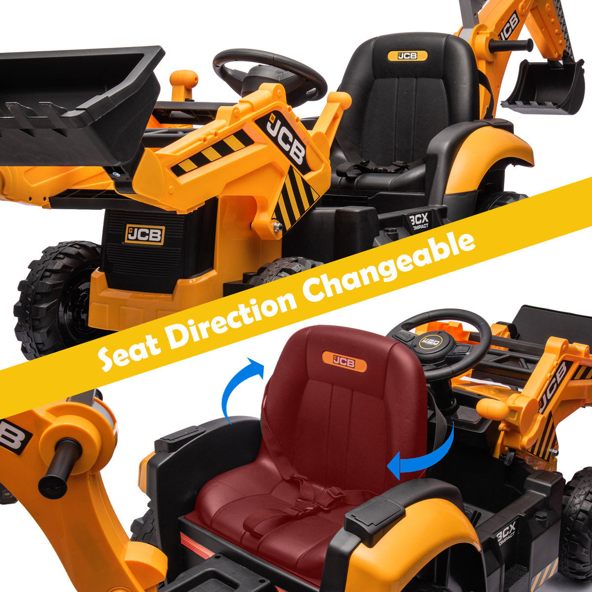 NEECHIPRO Licensed JCB 24V Kids Ride on Excavator / Tractors Battery Powered Ride On ...